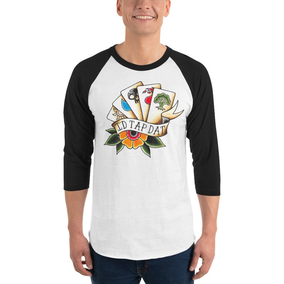 Magic the Gathering Traditional Tattoo 3/4 Sleeve Raglan Shirt - Etsy