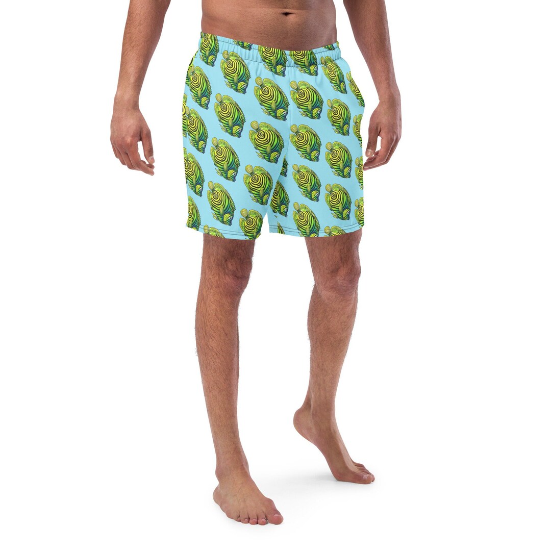 Men's Swim Trunks Psychedelic Fish - Etsy