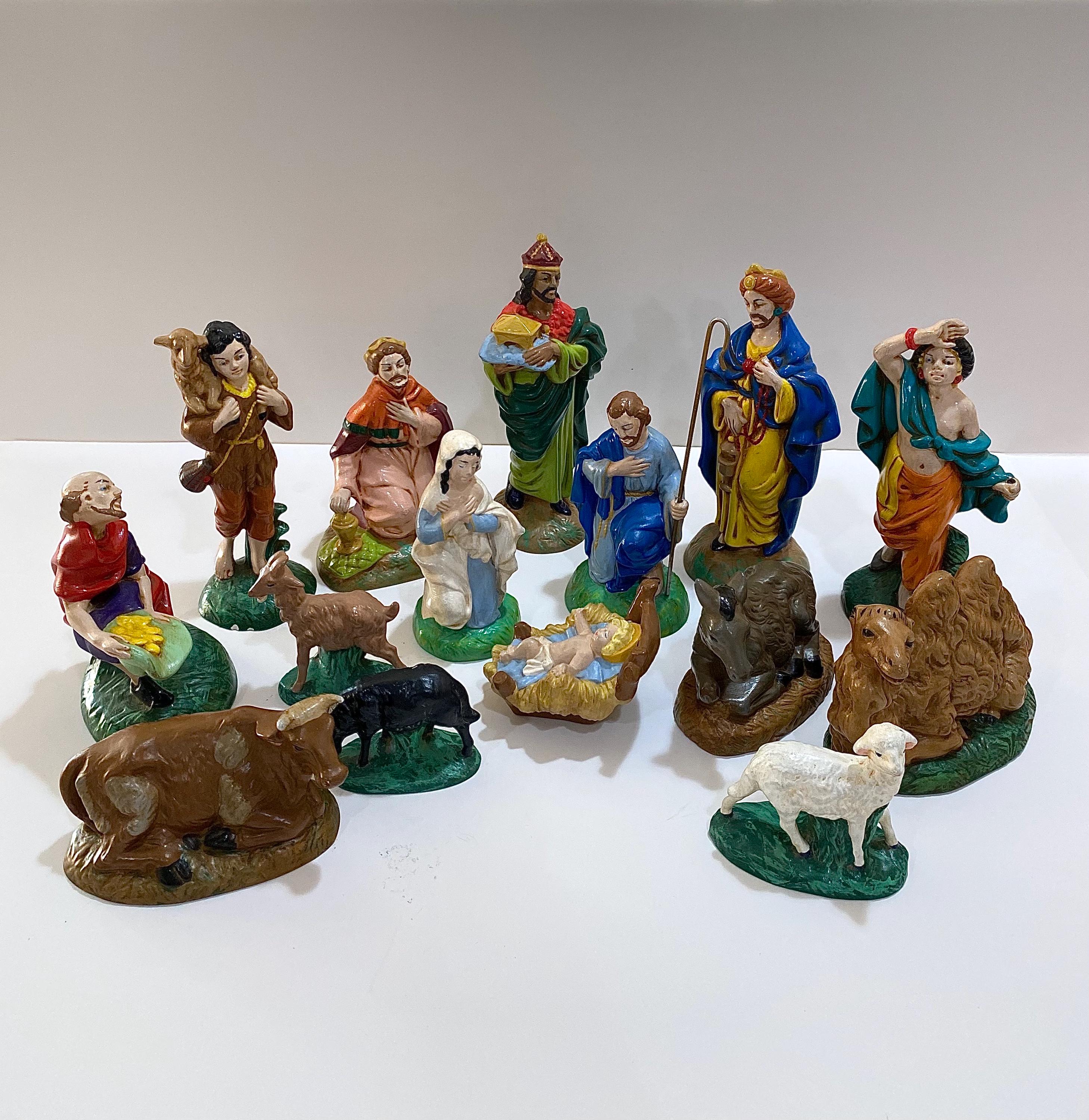 Atlantic Mold Nativity Set, Hand Painted Nativity Figurines - Etsy