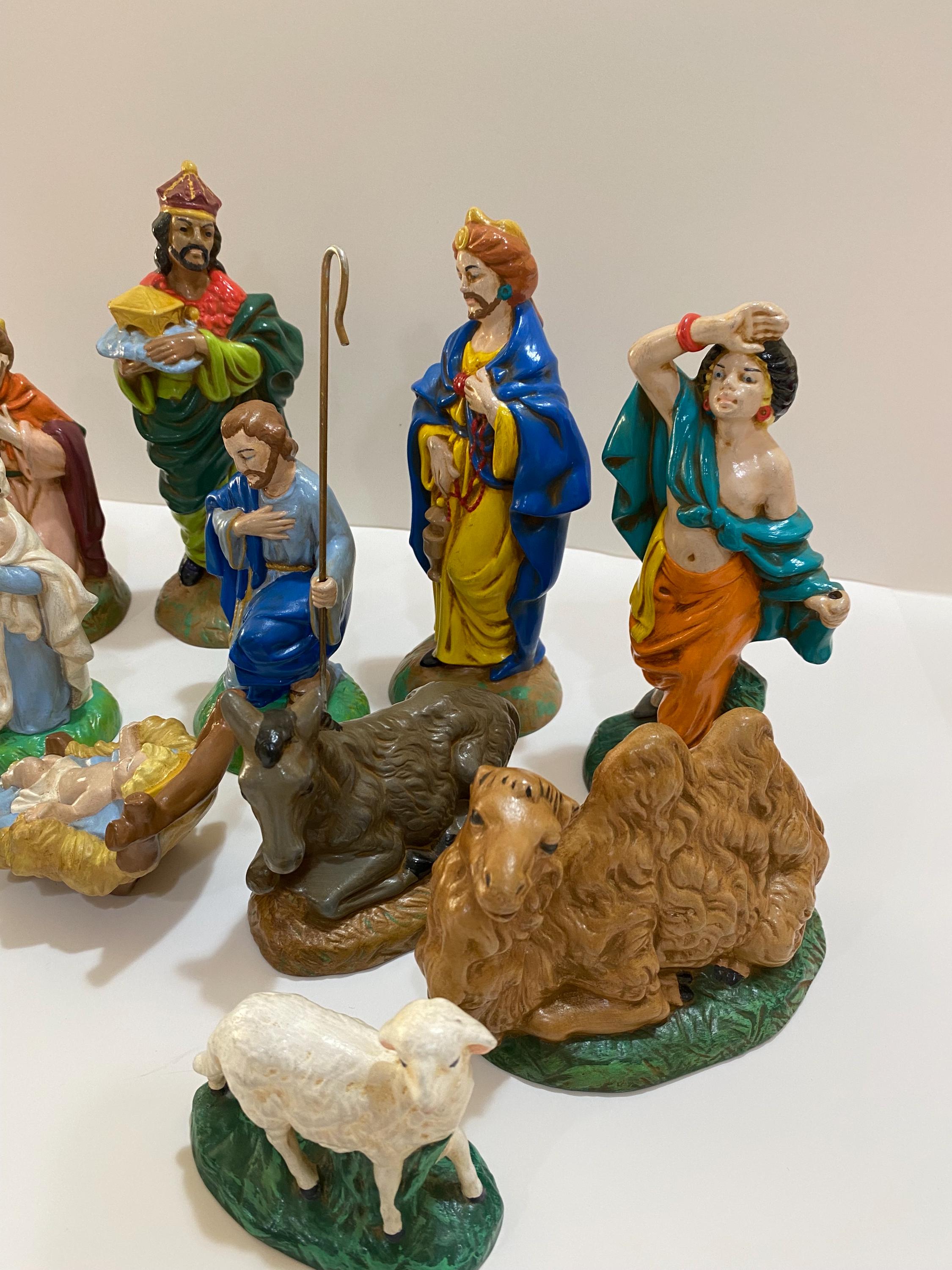 Atlantic Mold Nativity Set, Hand Painted Nativity Figurines - Etsy