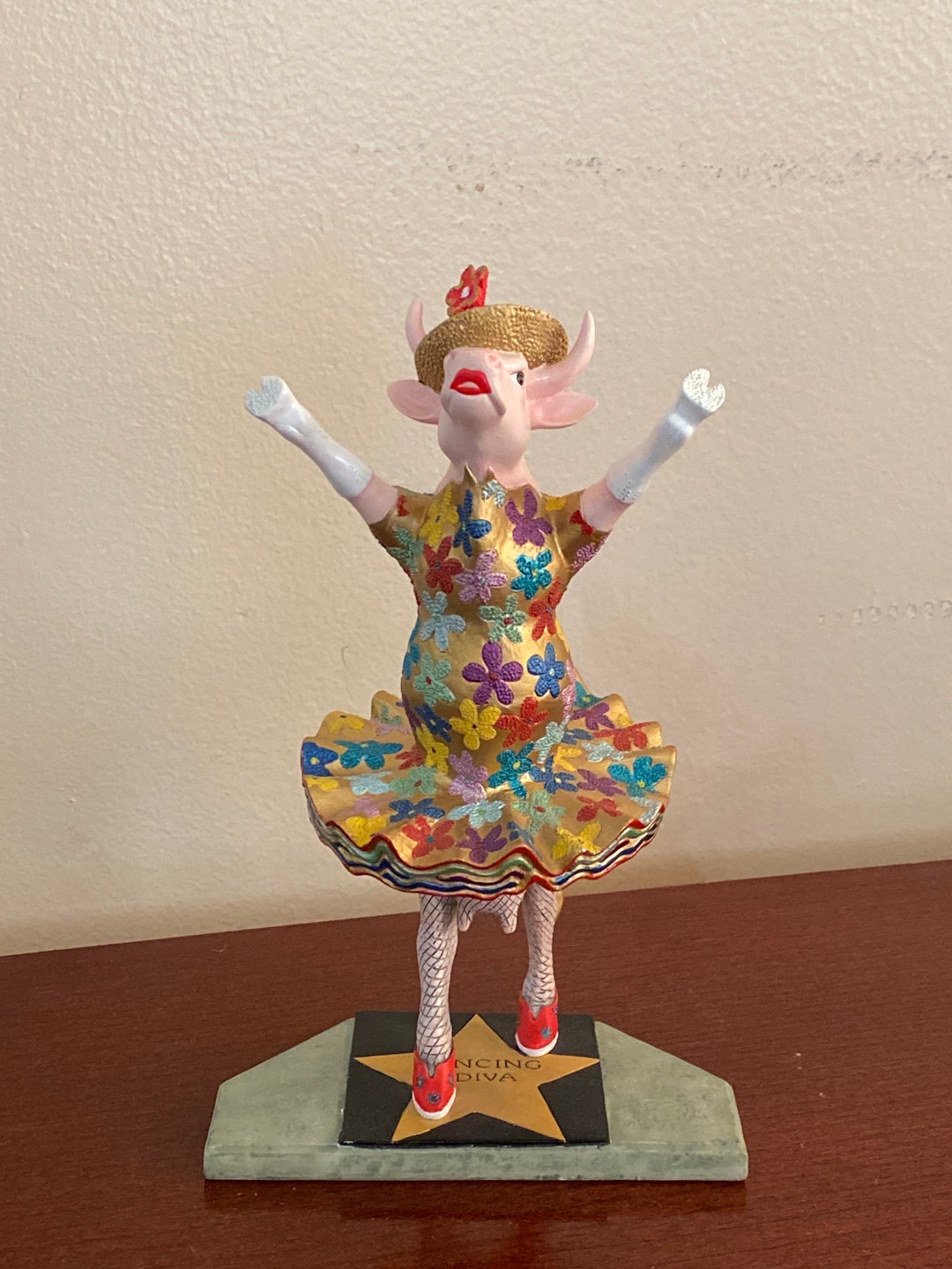 Vintage Cow Parade Dancing Diva Party Dress and Fishnet - Etsy