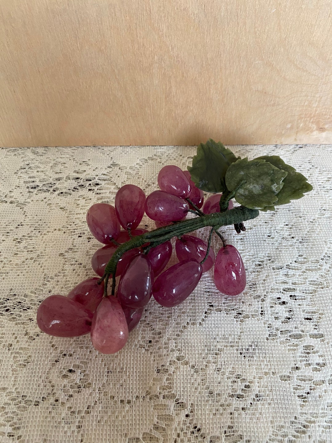 Vintage Glass Grapes, Handmade Glass Cluster of Grapes - Etsy