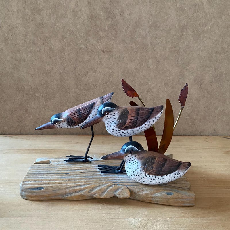 Carved Shore Birds - Etsy