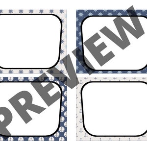 Back to School Classroom Decor Printable | Bulletin Board Nautical ...