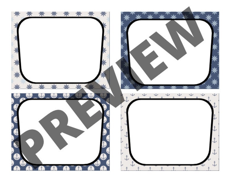 Back to School Classroom Decor Printable Bulletin Board Nautical Decor ...