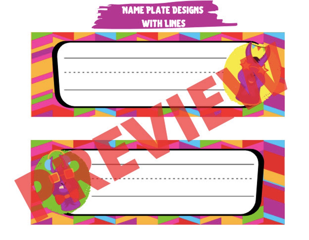 Classroom Name Plates | Back to School Classroom Decor | Bulletin Board ...