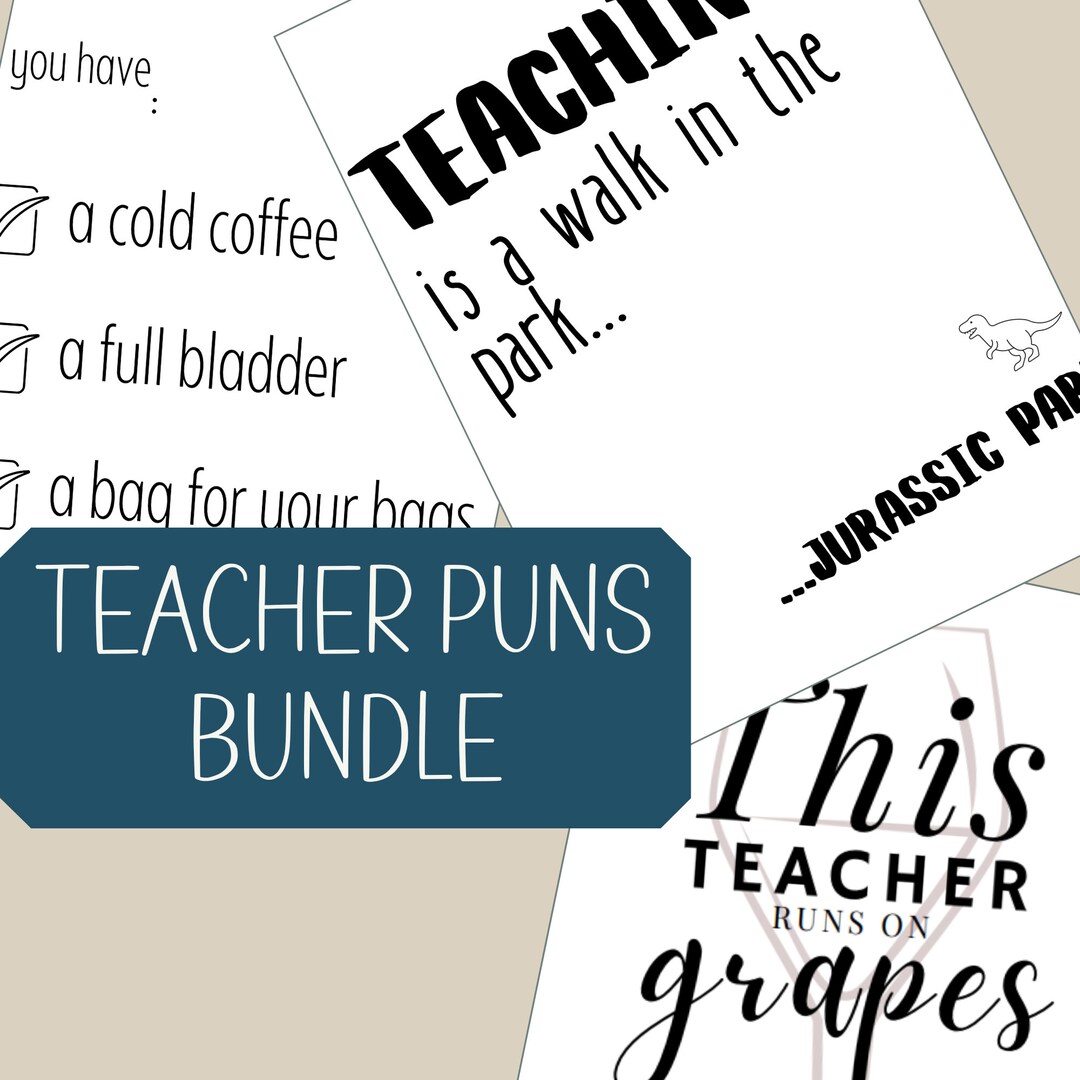 Punny Teacher Classroom Decor Back to School | Home Decor Teaching ...