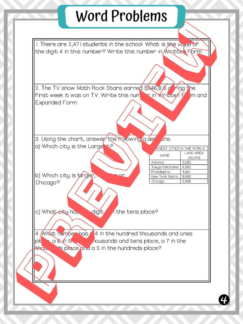 Math Worksheet, Homeschool Printable Place Value Worksheet | Math ...