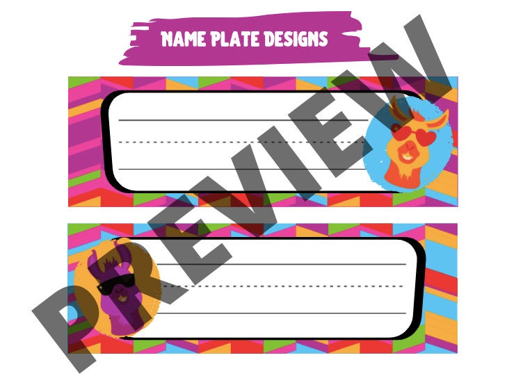 Back to School Classroom Decor Printable | Bulletin Board Llama Decor ...