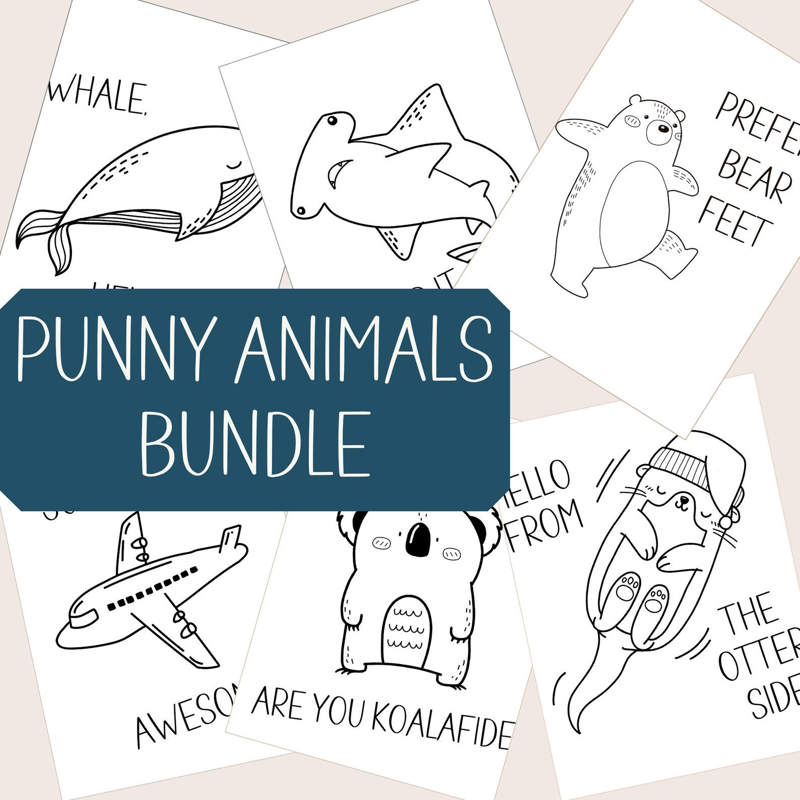 Punny Classroom Decor Back to School | Home Decor Animal Posters | Kids ...