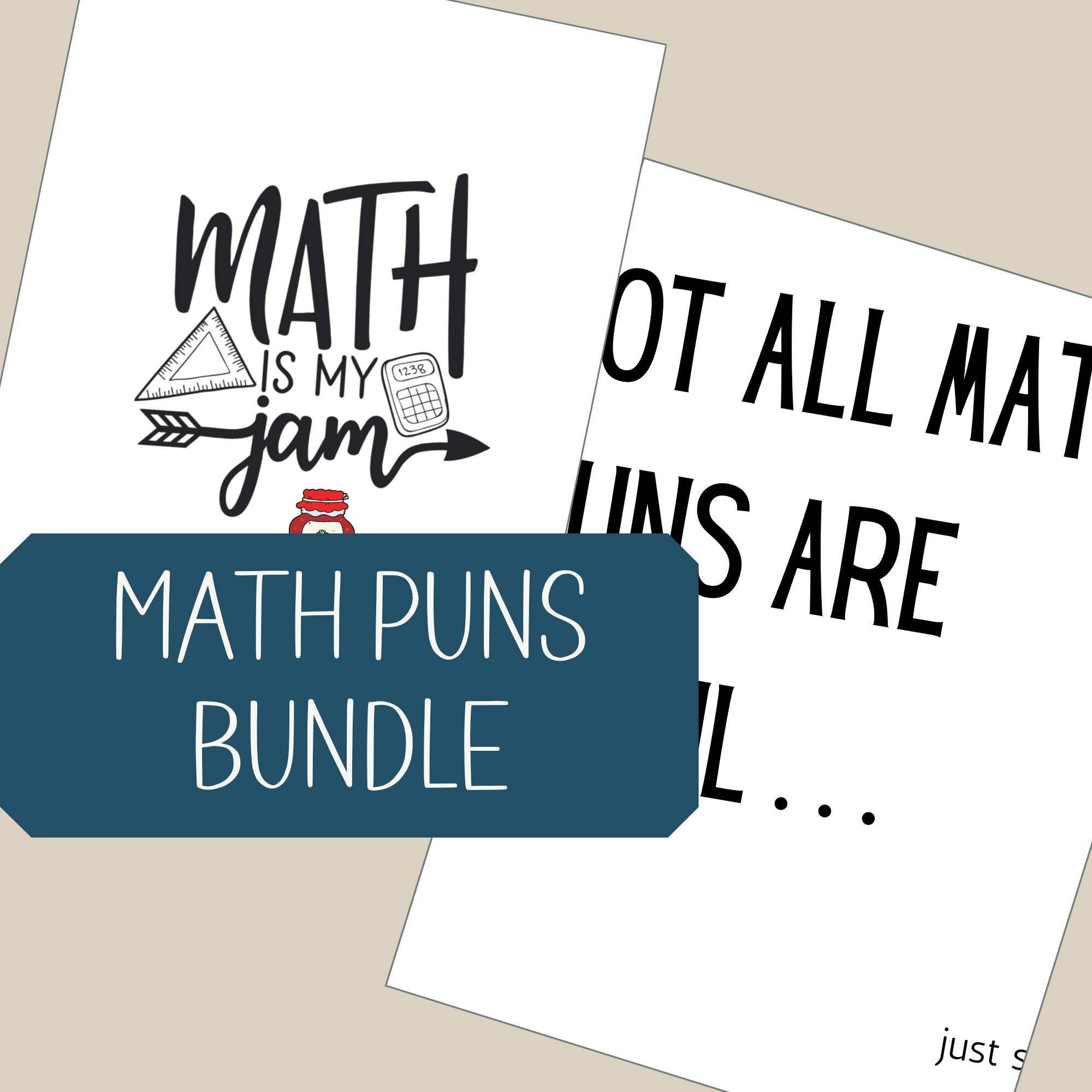 Punny Math Teacher Classroom Decor Back to School | Home Decor Poster ...