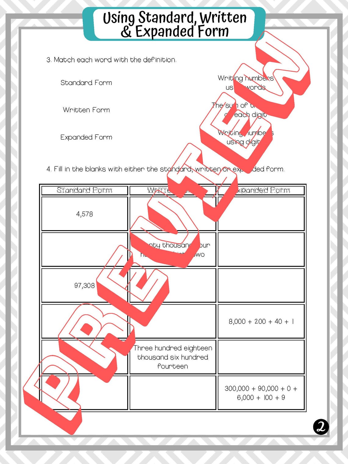 Math Worksheet, Homeschool Printable Place Value Worksheet | Math ...