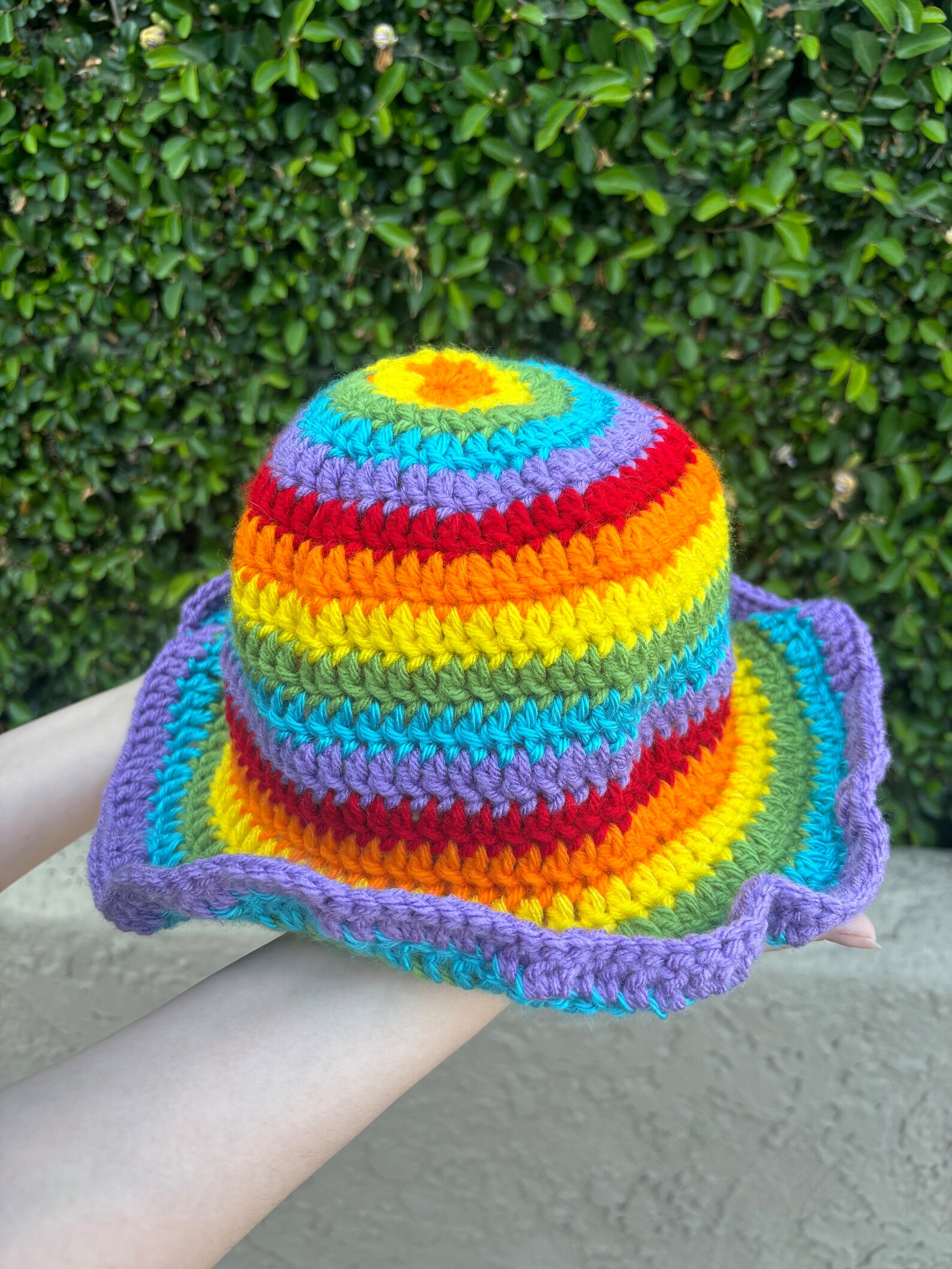Gay Pride Flag Crochet Bucket Hat Handmade - Etsy