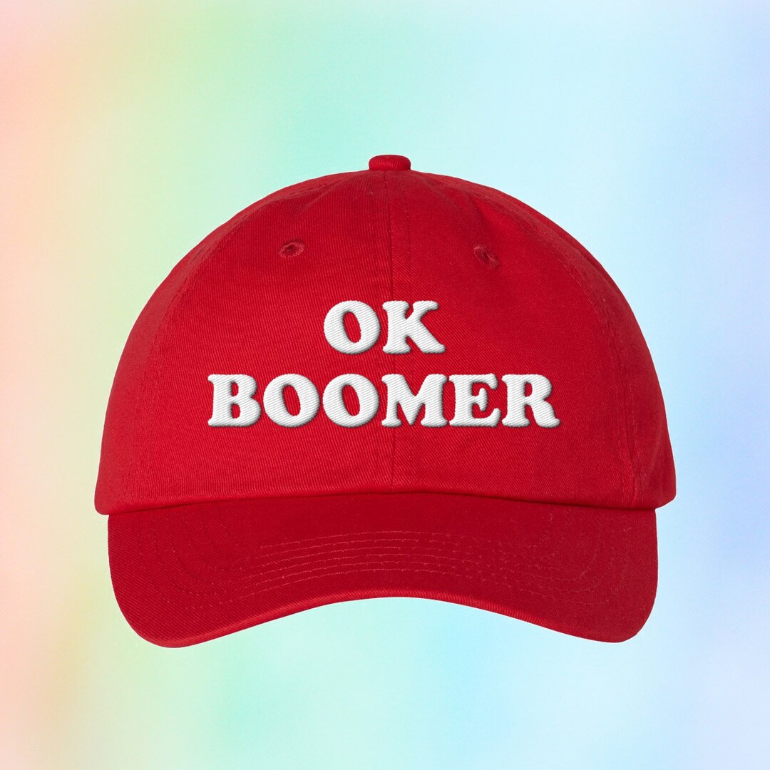 OK Boomer Youth Embroidered Hat, Kids Hat, Funny Slang Kids Hat, Funny ...
