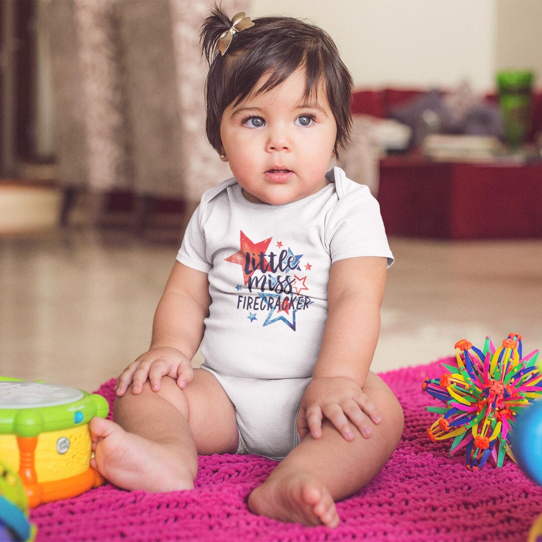 Little Miss Firecracker Baby Bodysuit, Infant 4th of July Outfit ...