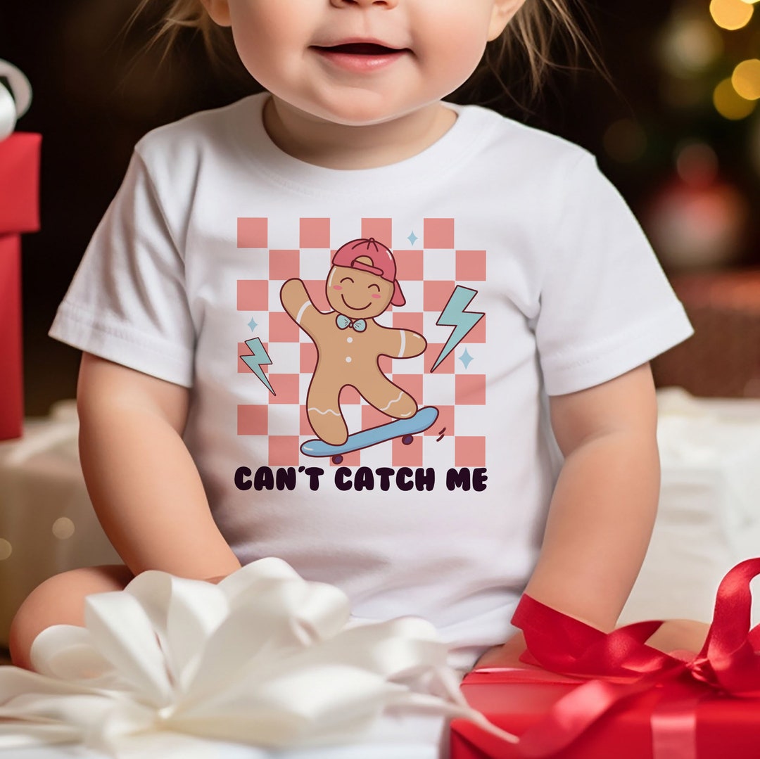 Can't Catch Me Gingerbread Man Toddler & Kids Youth T-shirt, Kids ...