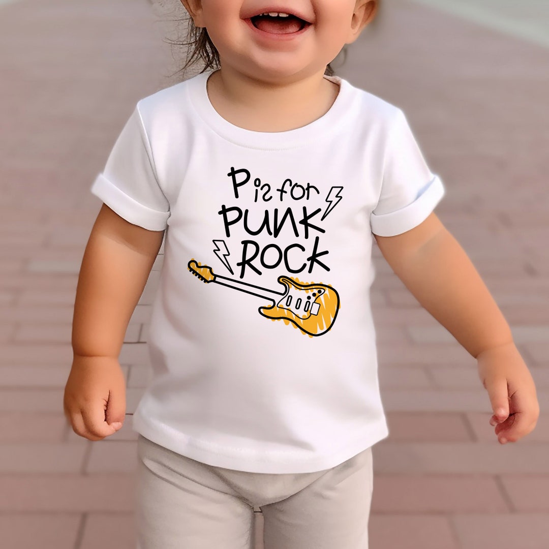P is for Punk Rock Toddler & Kids Youth T-shirt, Punk Rock Children's ...