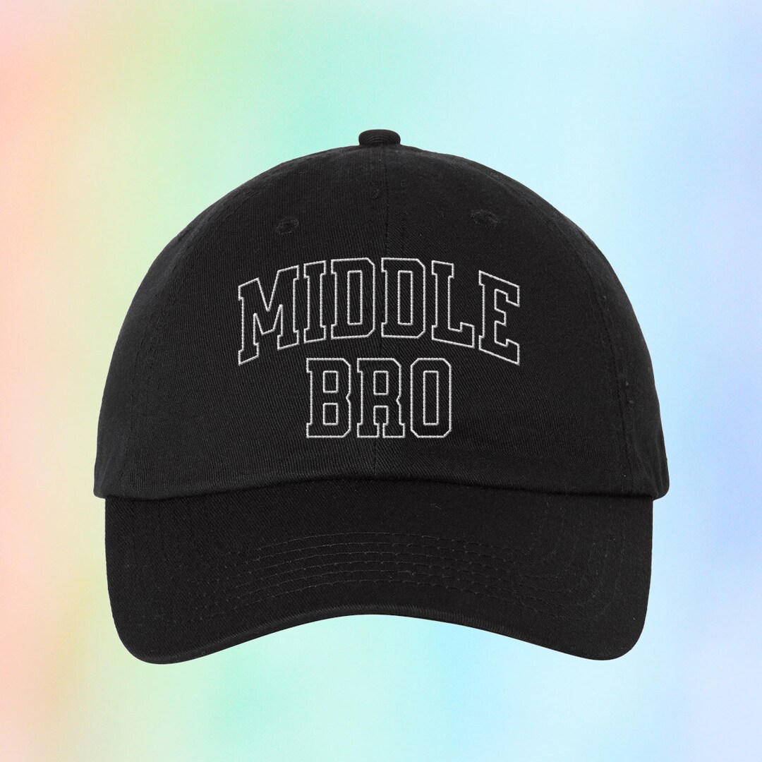 Middle Bro Youth Embroidered Hat, Kids Hat, Middle Bro Hat, Middle Bro ...