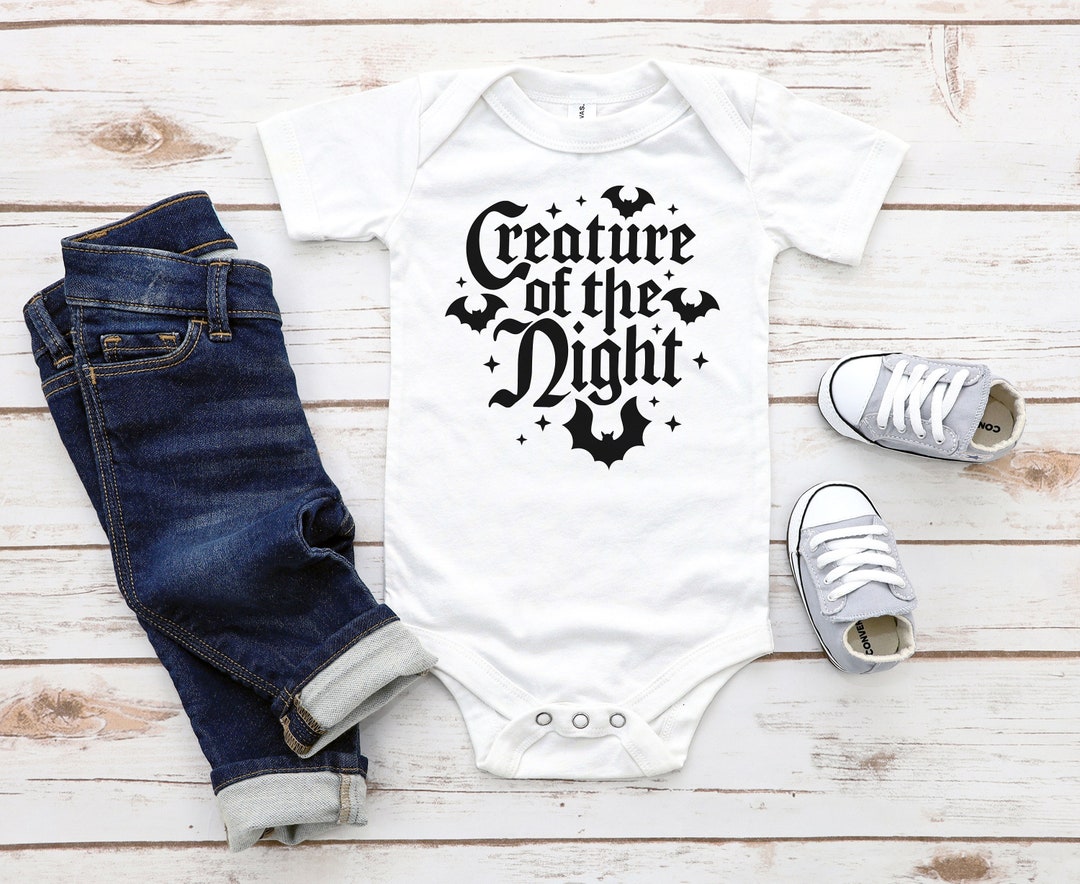 Creature of the Night Baby Bodysuit, Bat Infant Bodysuit, Goth Baby ...
