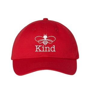 Bee Kind Youth Embroidered Hat, Kids Hat, Cute Kindness Kids Hat, Funny ...