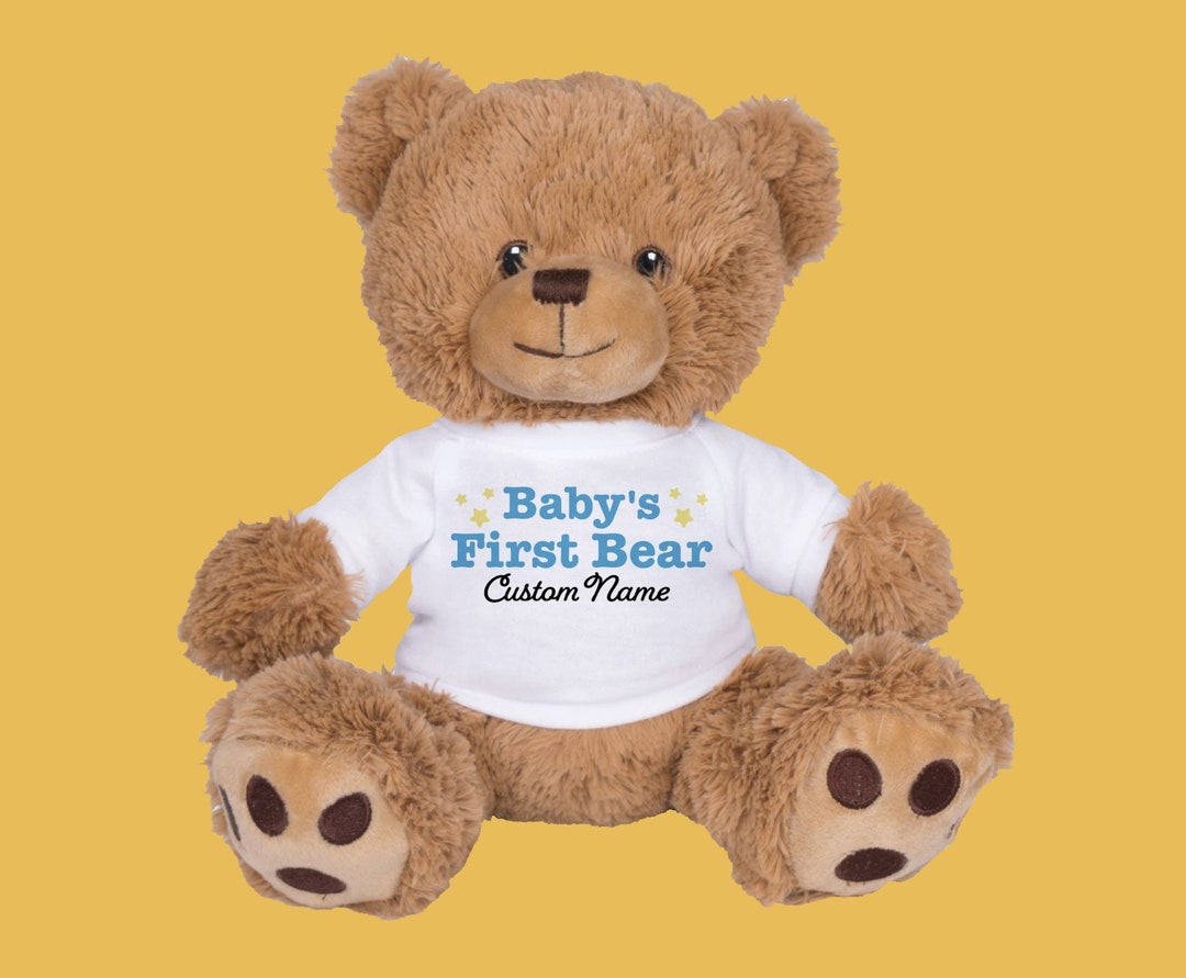 Baby's First Bear Custom Text Stuffed Bear, Baby's First Bear Gift ...