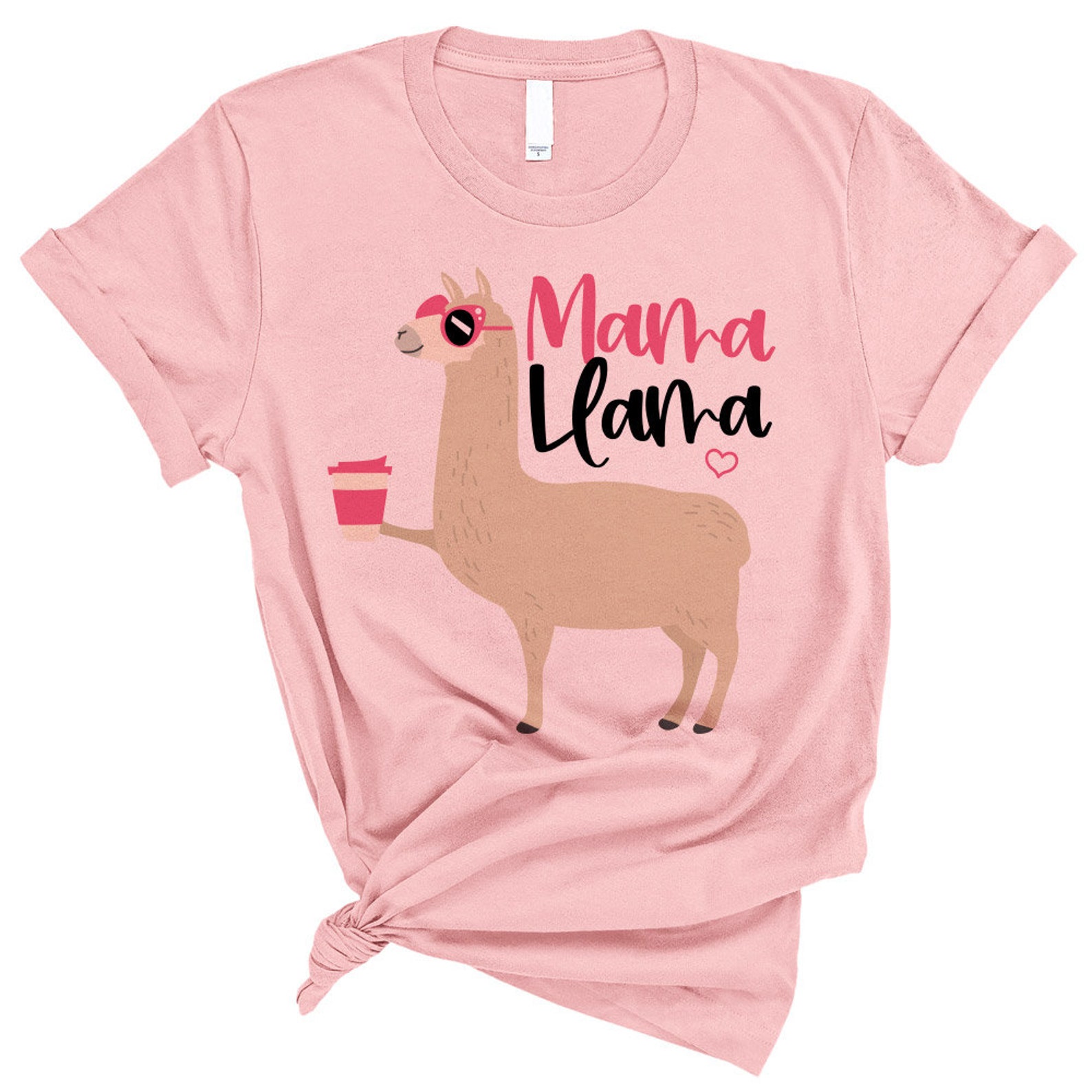 Mama Llama Drama Llama Pink Mommy and Me Matching Shirts | Etsy