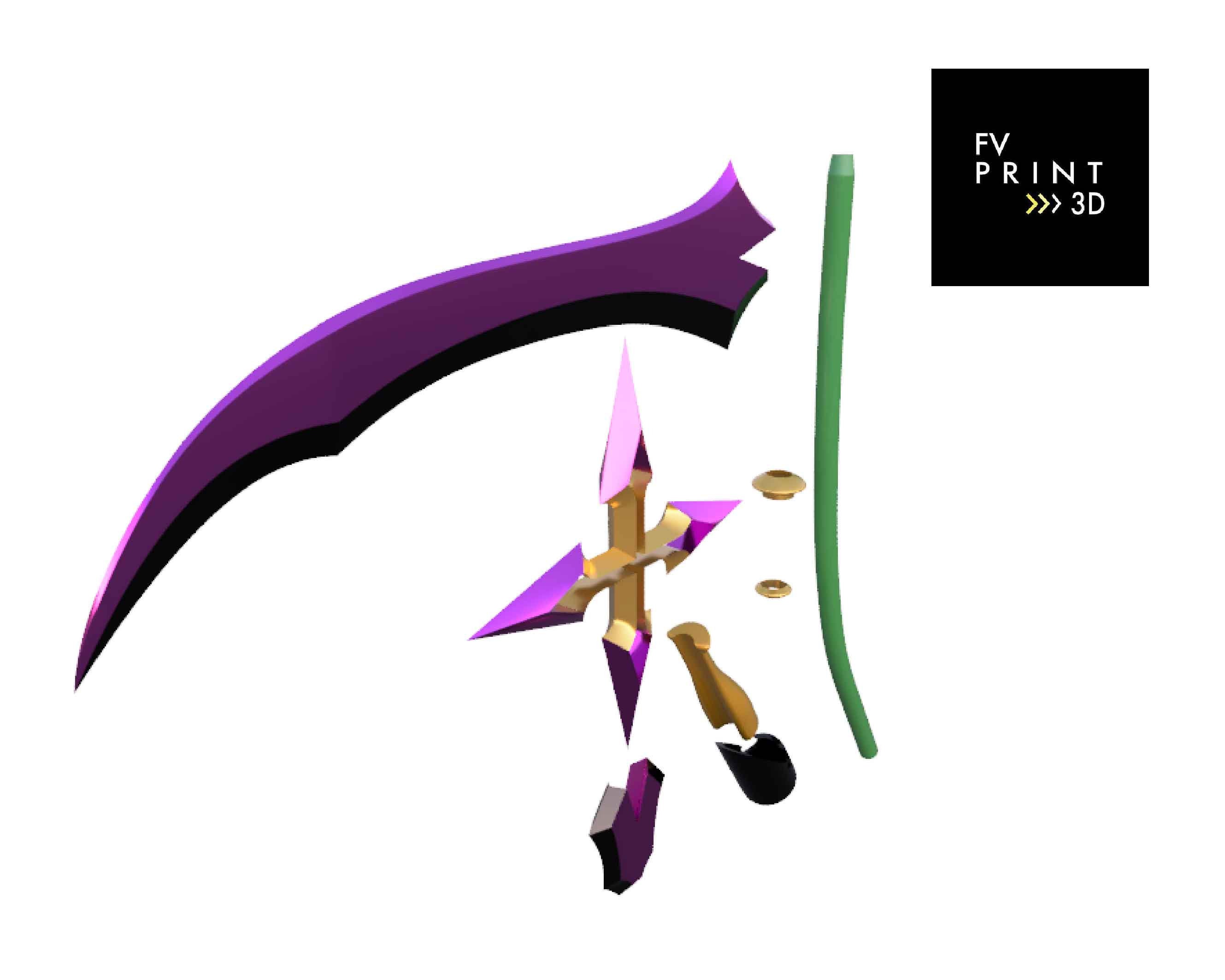 Marluxia's Scythe - Graceful Dahlia- Kingdom Hearts 3 - Costume Cosplay ...
