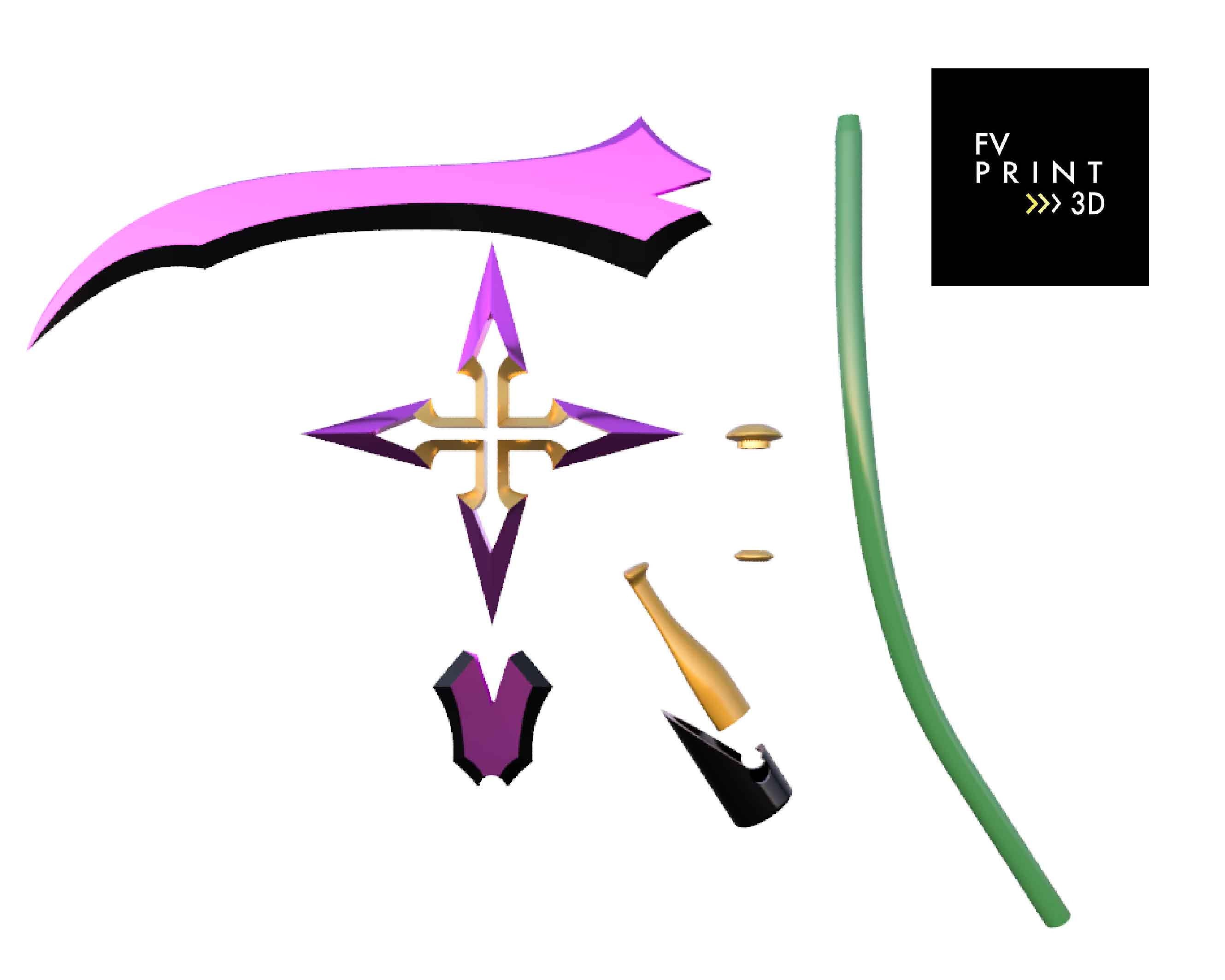 Marluxia's Scythe - Graceful Dahlia- Kingdom Hearts 3 - Costume Cosplay ...