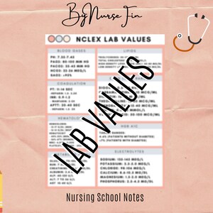 NCLEX LAB VALUES - Etsy