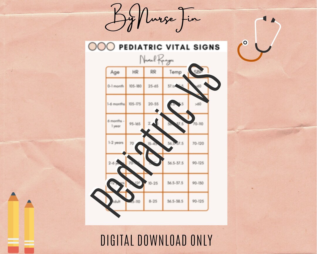 PEDIATRIC VITAL SIGNS - Etsy