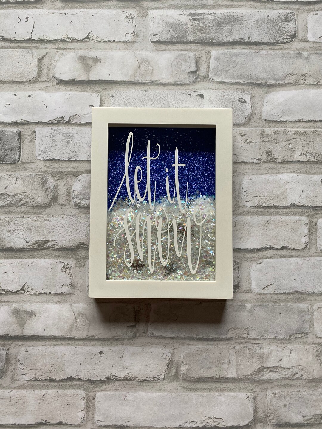 Let It Snow Shadow Box - Etsy