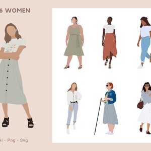 45 VECTOR PACK Flat Vector Cutout People Ai Png Svg - Etsy