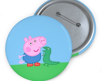 Peppa Pig Buttons - Etsy