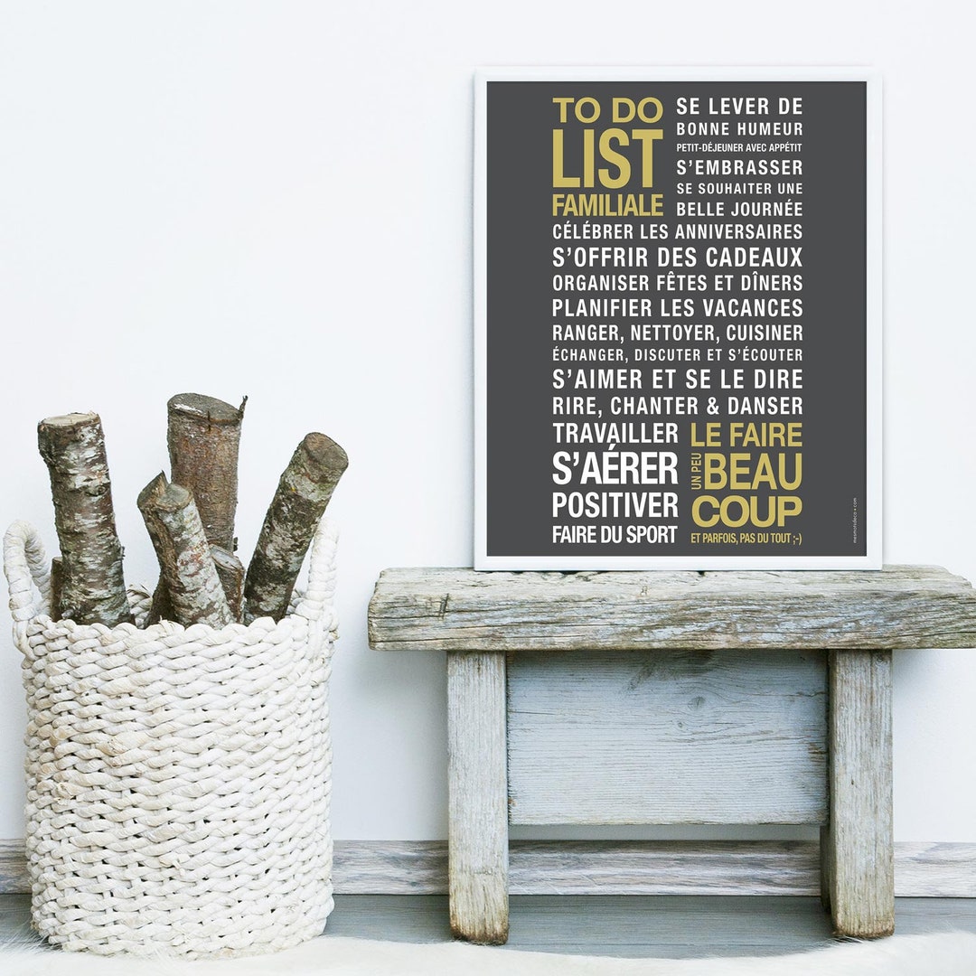 Decorative Poster to Do List of the Family - Etsy