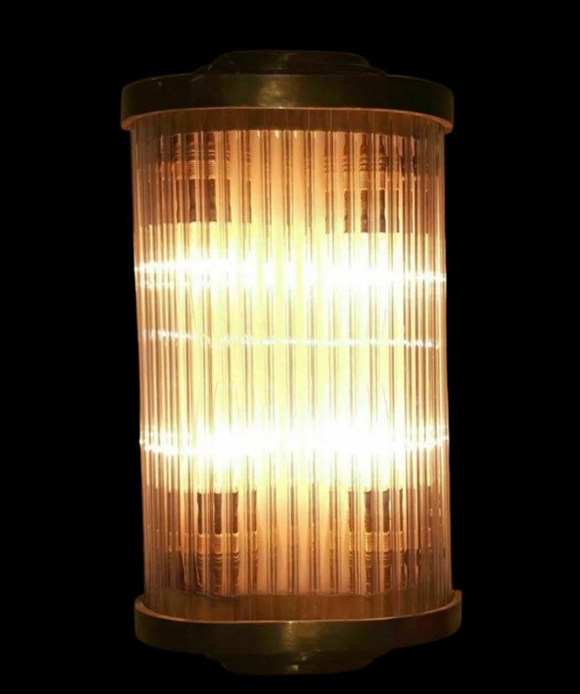 Antique Skyscraper Vintage Art Deco Brass & Glass Rod 4 Bulbs - Etsy