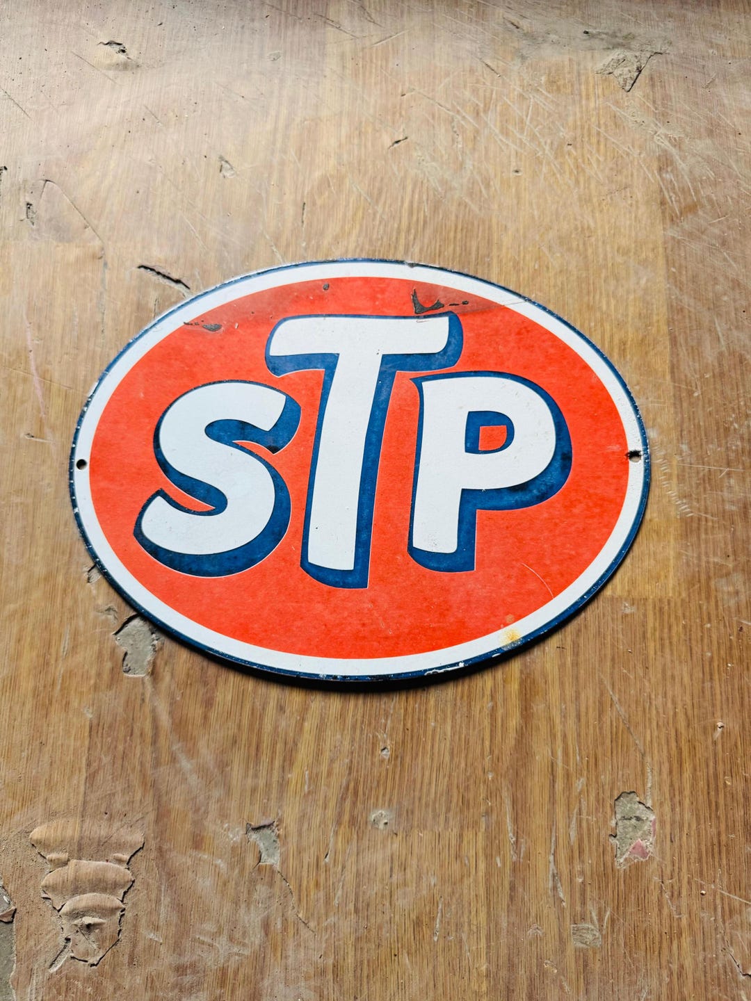 Antique Rare STP 12x9.2 Inches Vintage Enamel Single Sided Advertising ...