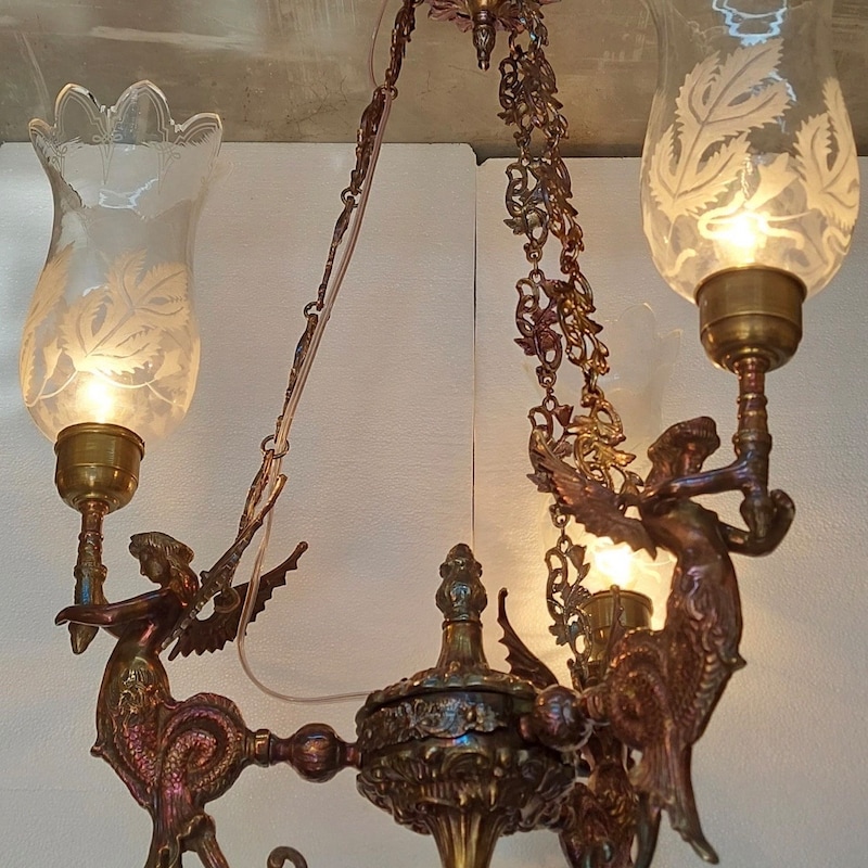 Antique Oil Ceiling Lamps - Etsy