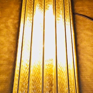 Pair of Antique Vintage Art Deco Brass & Twisted Glass Rod Wall Sconce ...