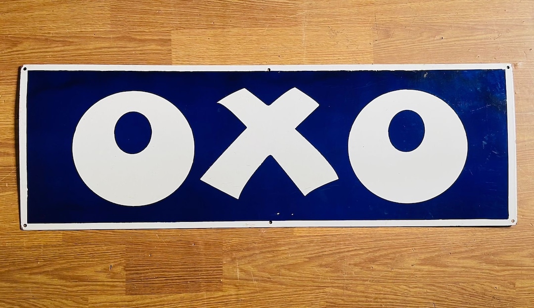 Oxo Antique Vintage Porcelain Advertising Enamel Sign - Etsy