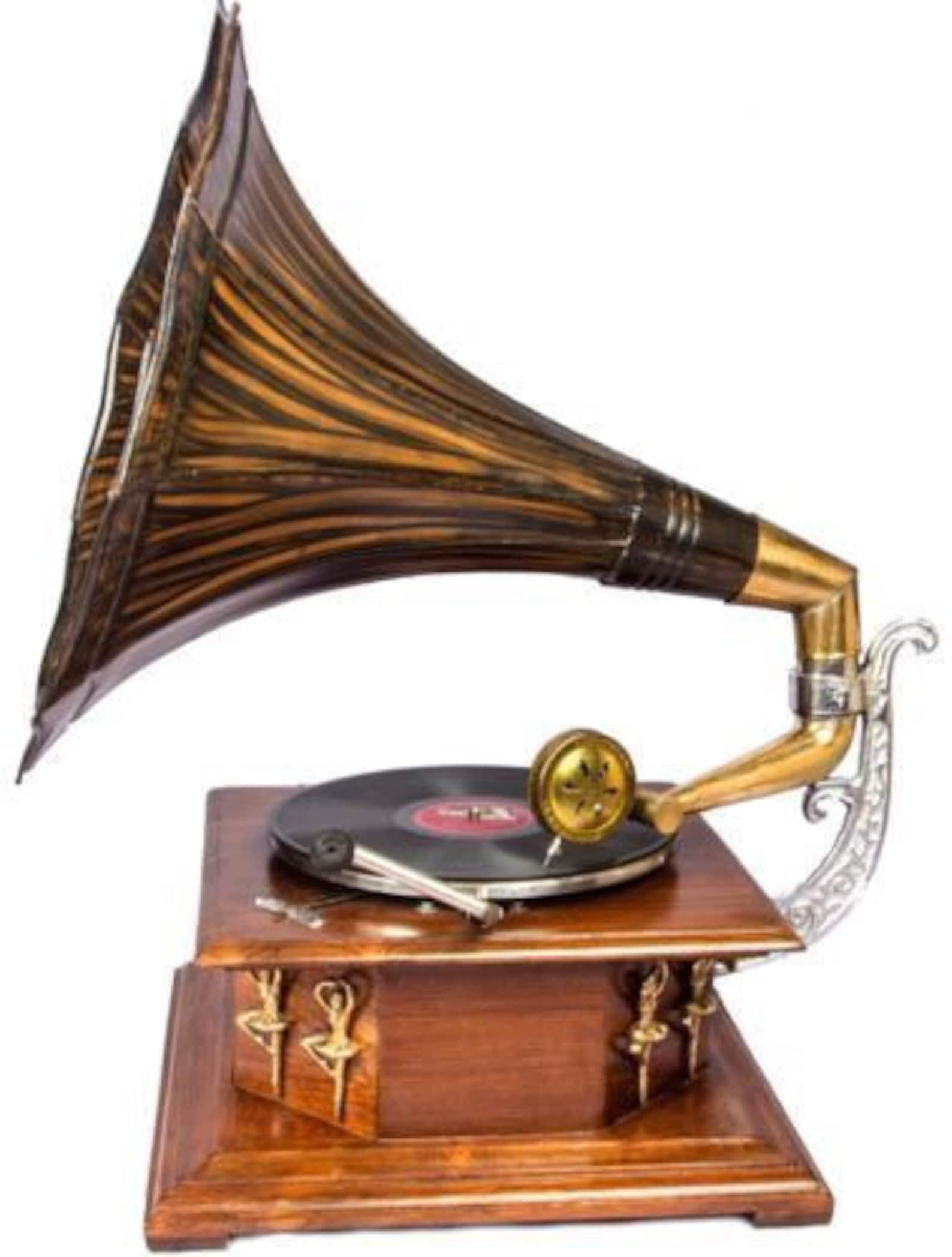 Vintage Replica HMV Phonograph Gramophone Record Player Fully - Etsy