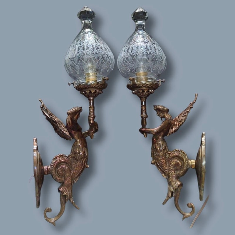 Mermaid Sconces Pair - Etsy