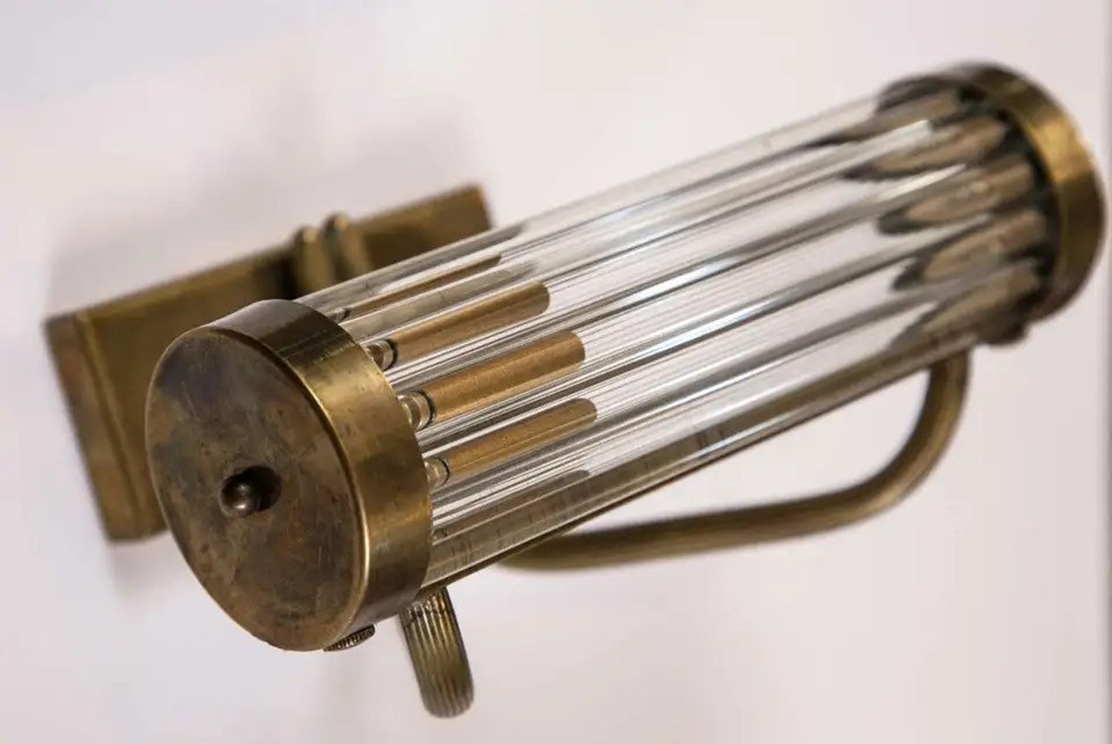 Mid-century Modern Charming Mini Brass Curved Arm & Glass Rod | Etsy