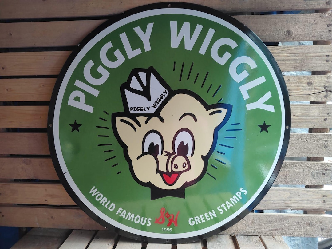 Piggly Wiggly 30 Inch Enamel Advertising Porcelain Single Sided Sign - Etsy