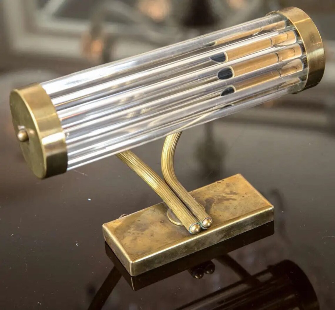 Mid-century Modern Charming Mini Brass Curved Arm & Glass Rod | Etsy