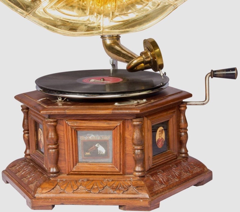 Vintage Replica HMV Phonograph Gramophone Record Player Fully - Etsy
