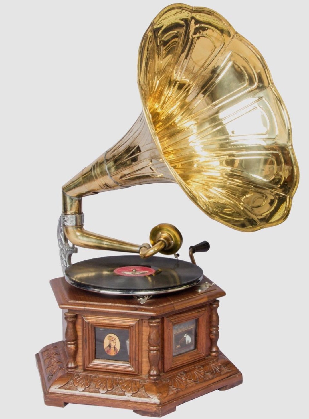 Vintage Replica HMV Phonograph Gramophone Record Player Fully - Etsy