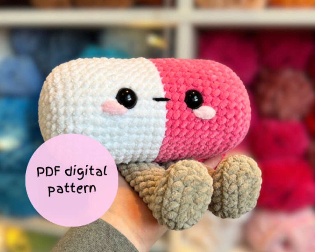 PATTERN ONLY Piper the Pill Pal Crochet Amigurumi English Pattern US ...