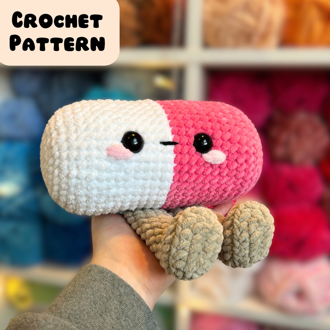 PATTERN ONLY Piper the Pill Pal Crochet Amigurumi English Pattern US ...