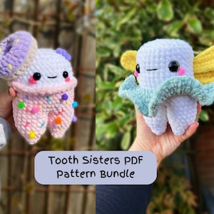2 in 1 PATTERN BUNDLE PDF Tooth Sisters Sweet Tooth and Tooth Fairy ...