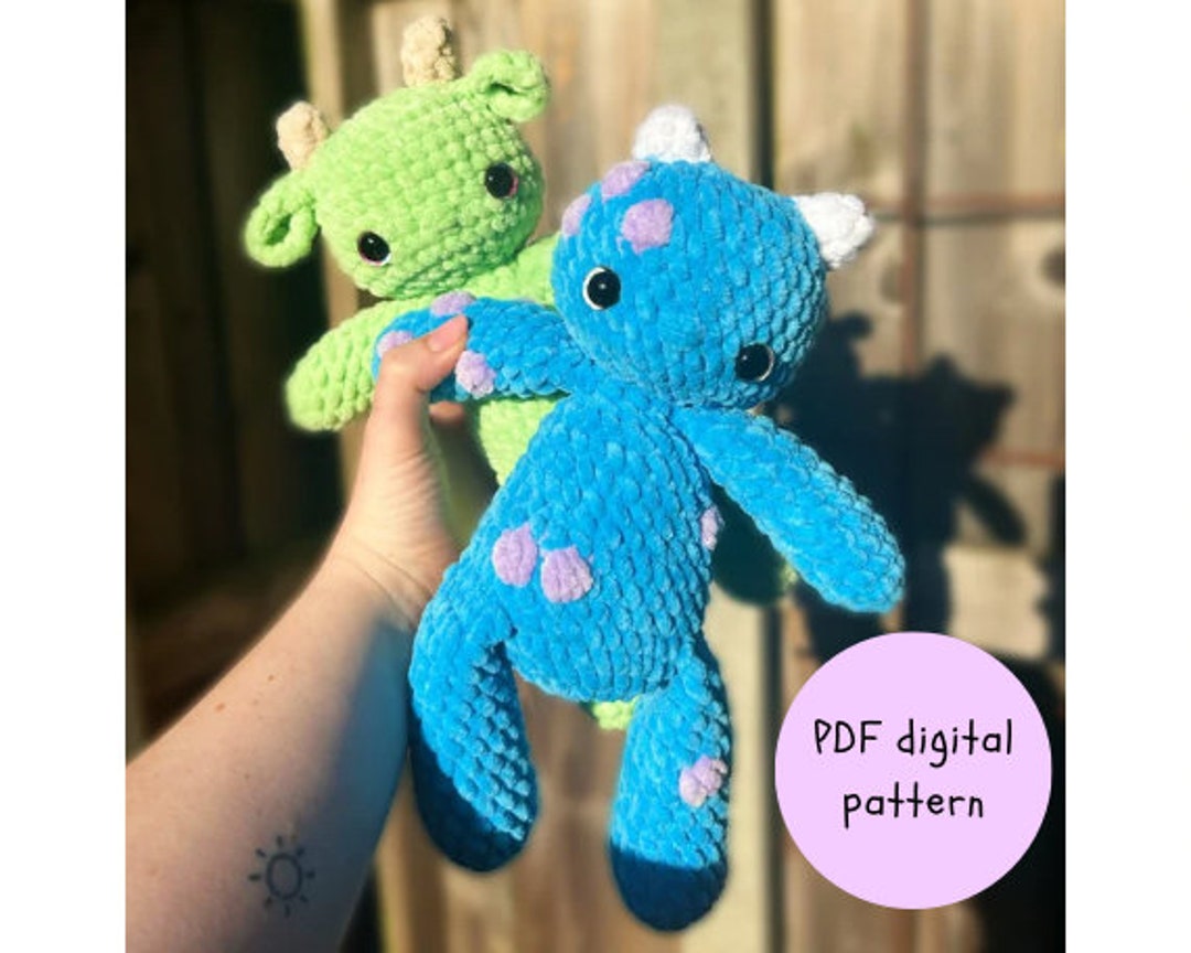 2 In 1 PATTERN ONLY Baby Monsters Crochet Amigurumi Pattern English
